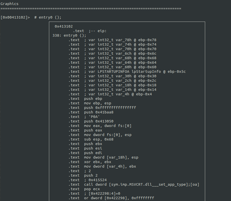 Análisis estático de malware con Radare2